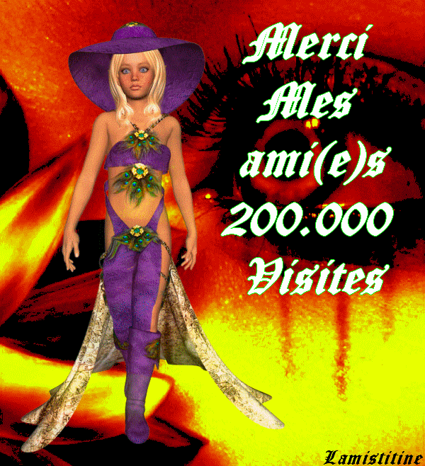 Ptit message ... 200.000 bisous ... Merci à tous ... Amitié - Centerblog